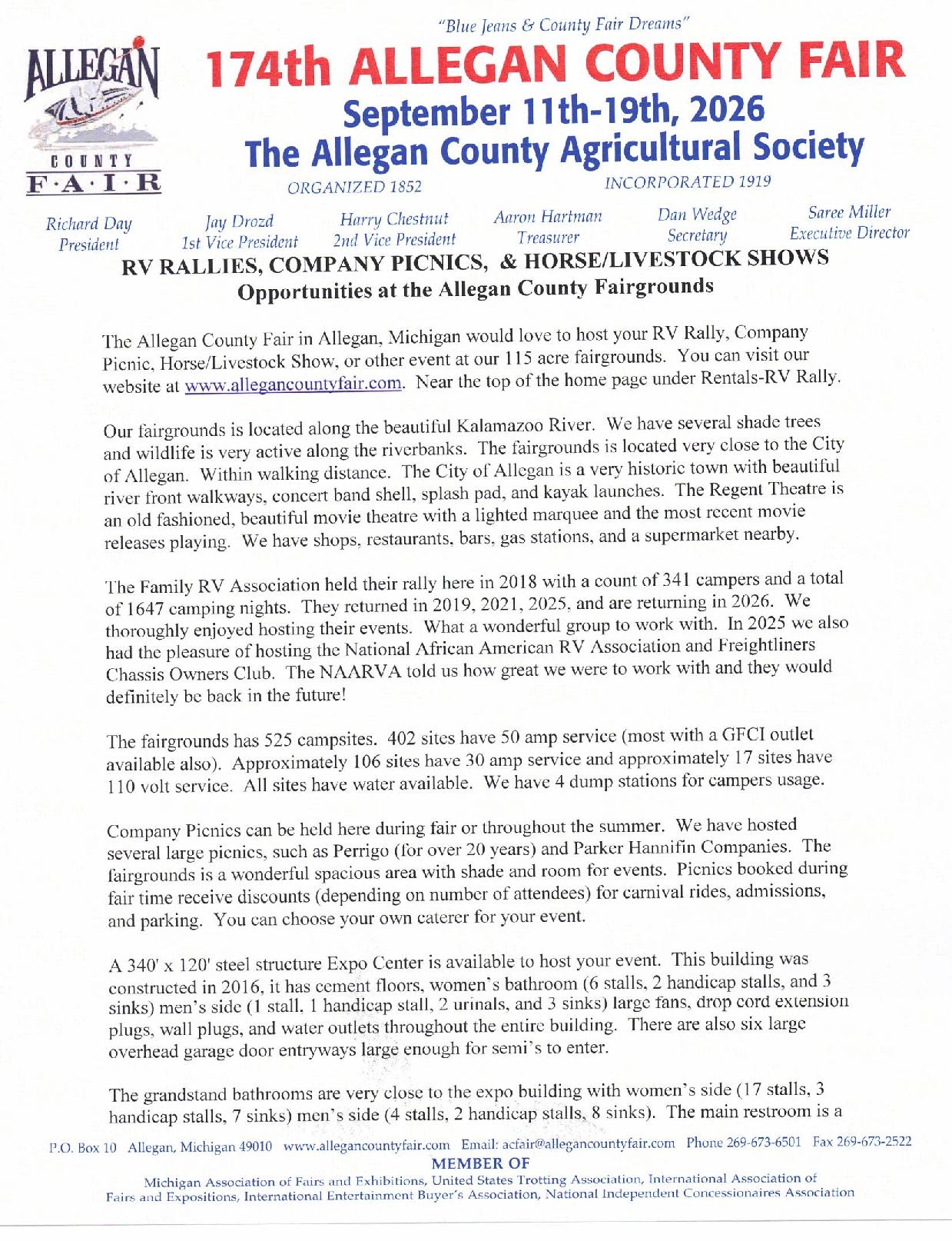 2026 Off-Season Opportunities at the Allegan County Fairgrounds ...